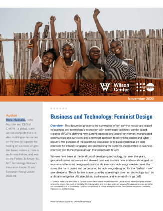 Technology-facilitated Gender-based Violence: Feminist Design | Wilson Center